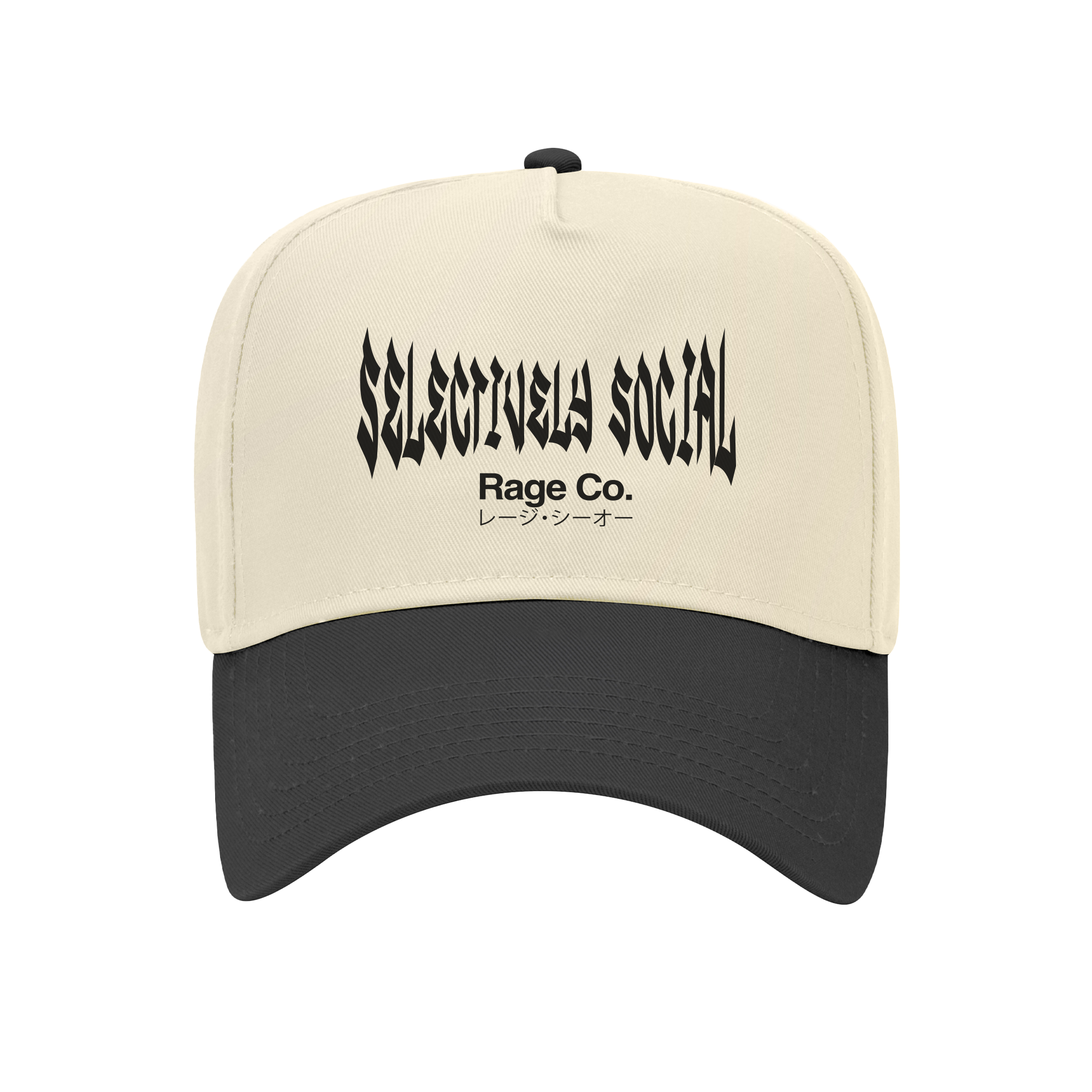 Selectively Social Logo Two Tone Hat – 𝑅𝐴𝐺𝐸 𝑪𝒐.