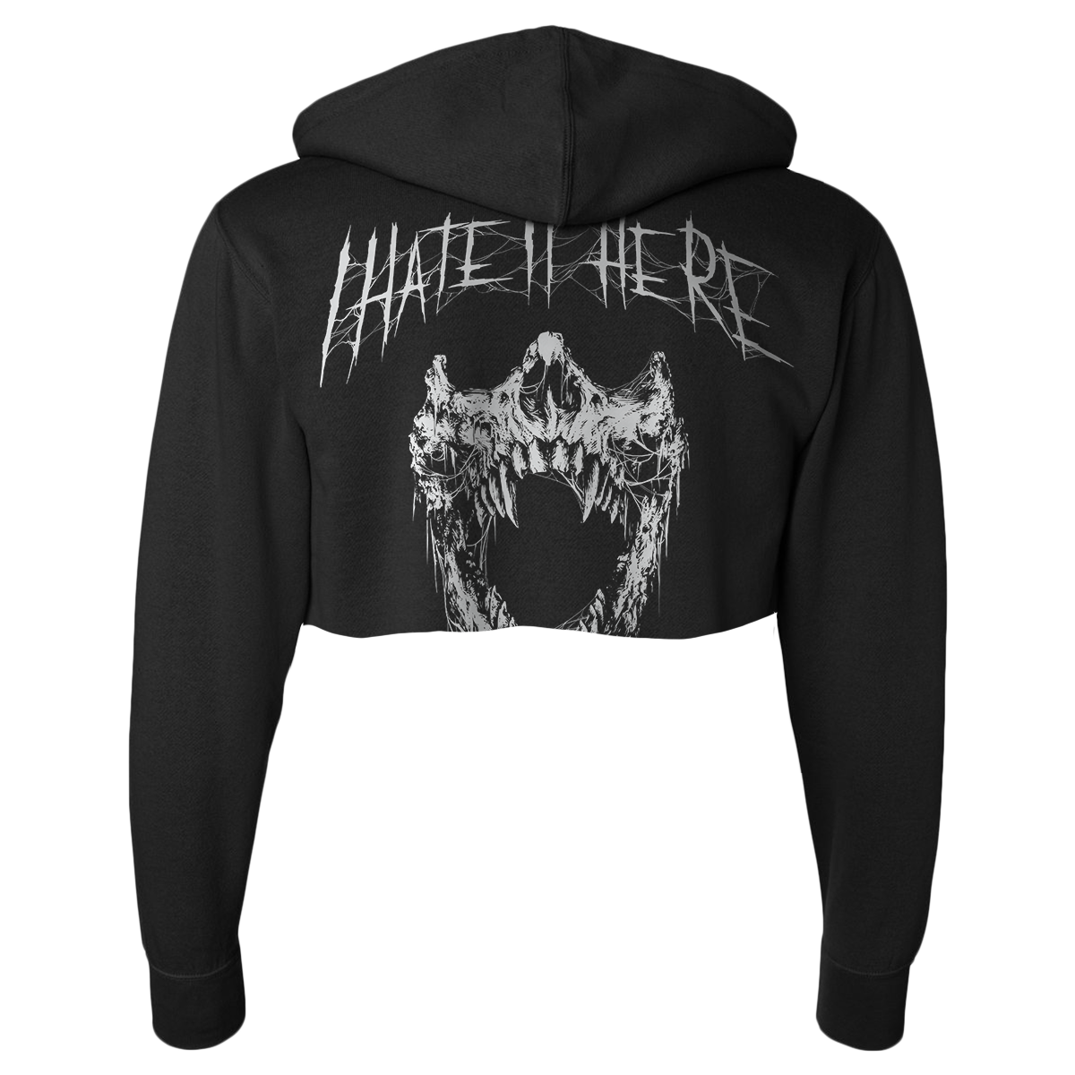 Hate It Here v2 Crop Hoodie – 𝑅𝐴𝐺𝐸 𝑪𝒐.